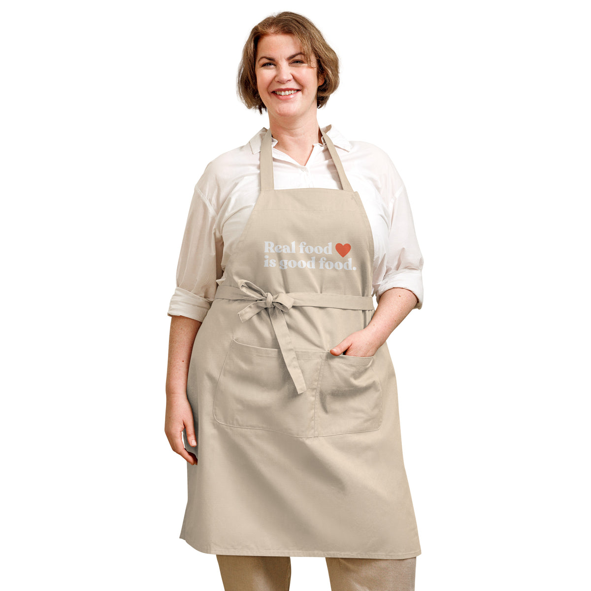 Real Food - organic cotton apron – Plan to Eat Store